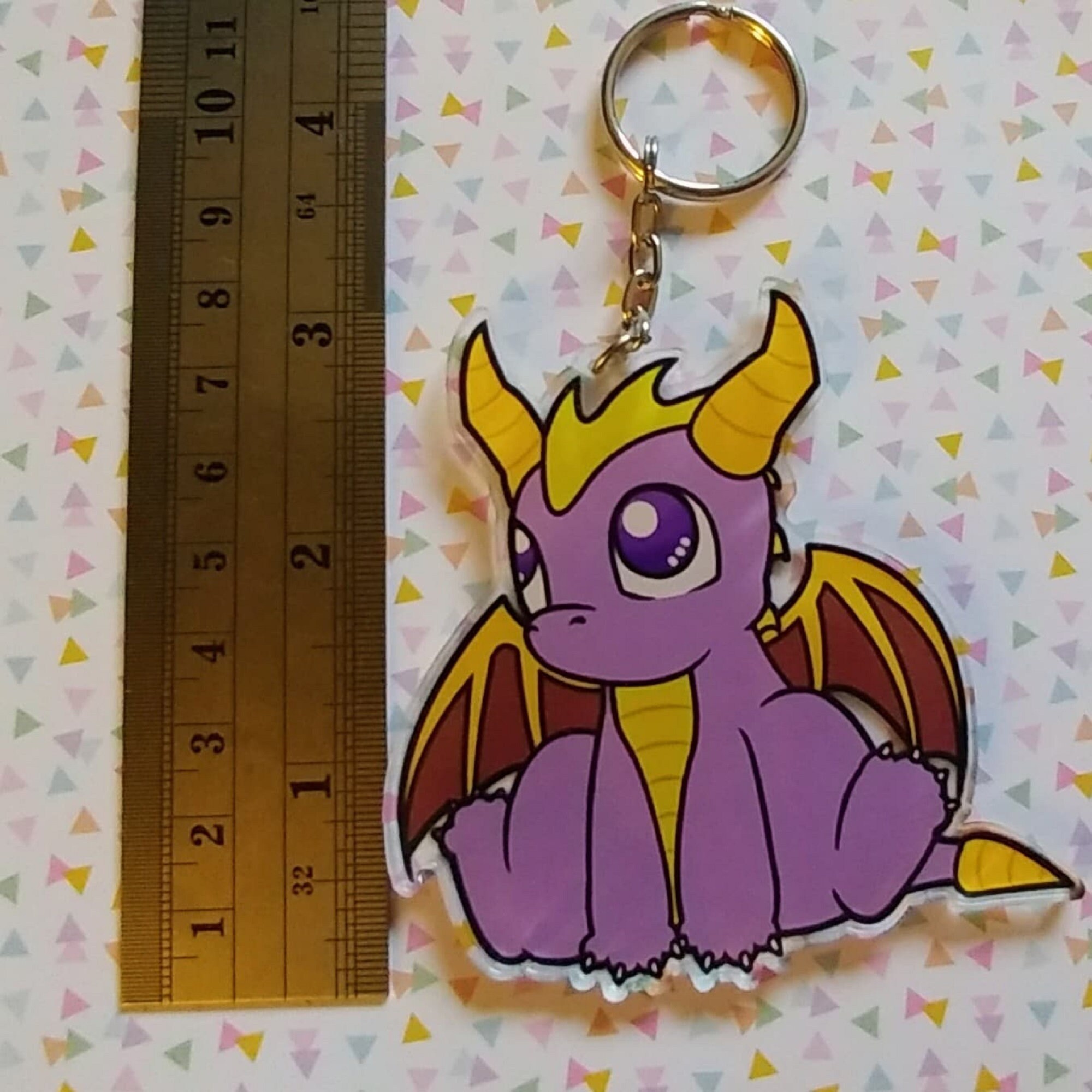 Spyro the Dragon Chibi Keychains Chibi Dragon Keychain - Etsy