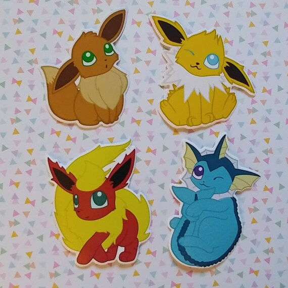 Pokemon Eevee Set of Eeveelutions Chibi Stickers Eevee - Etsy Israel