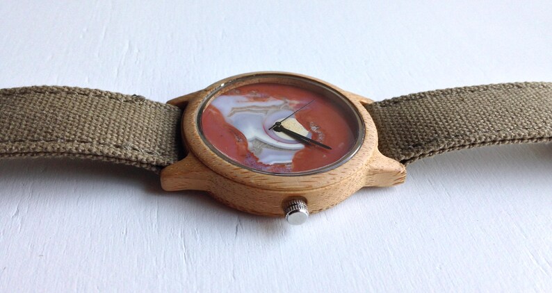 Stone watch Marble watch Mens watch Gemstone watch Agate | Etsy