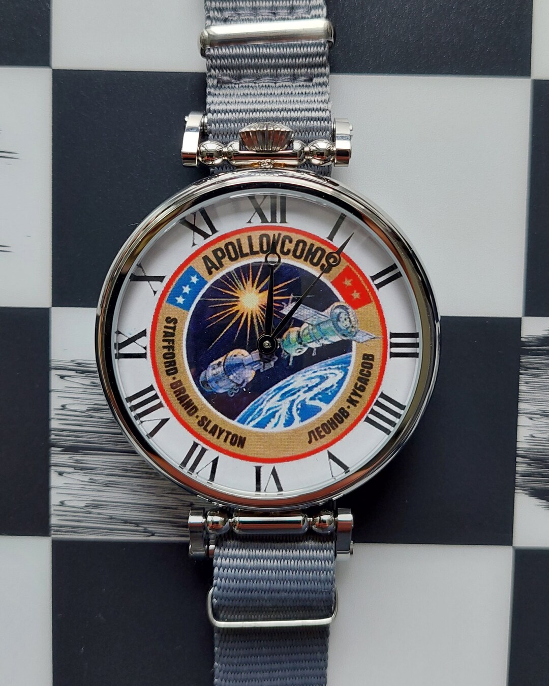 Soviet Watch "molnija"with Dial - Soyuz-apollo Mission. - Etsy