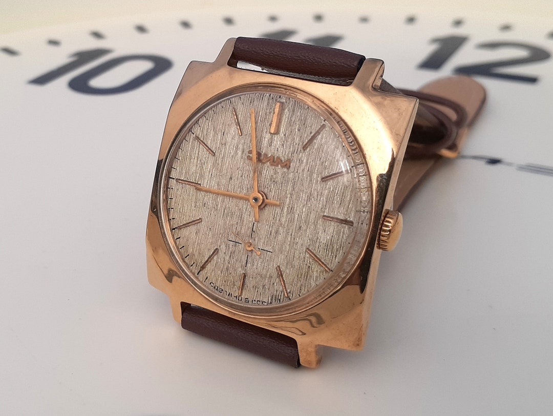 Vintage Pobeda Watch: Restored Gold Plated USSR Mens Watch - Etsy