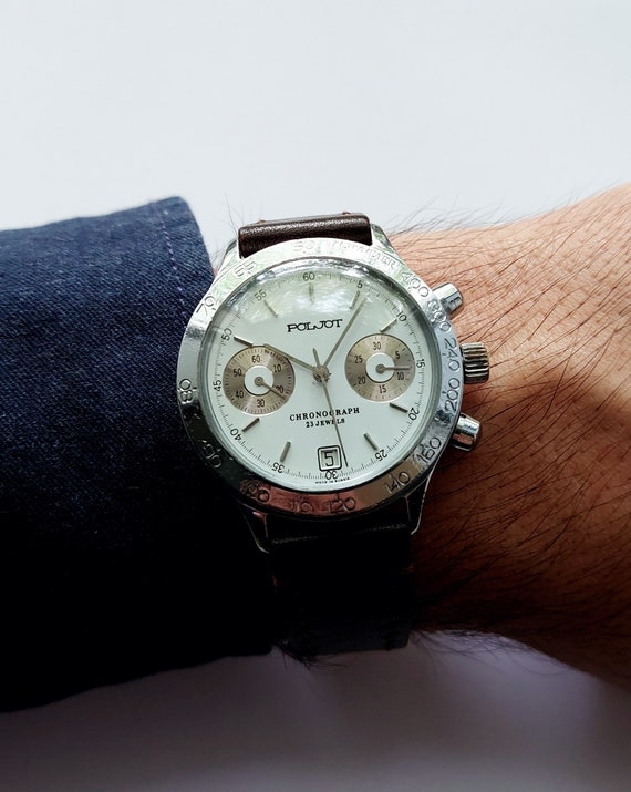 Chronograph "Poljot", Soviet watch Vintage Watch Gild… - Gem