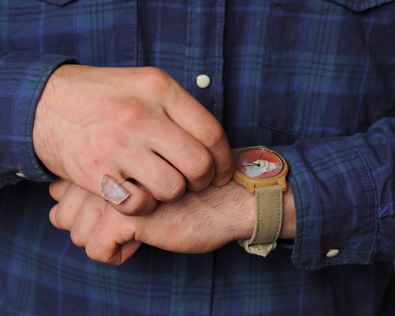Stone watch Marble watch Mens watch Gemstone watch Agate | Etsy
