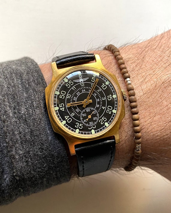 Pilot watch, Aviator watch, Soviet watch "Pobeda" , - Gem