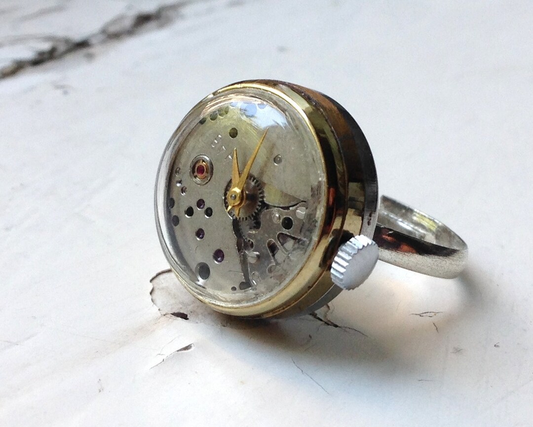 Watch Ring ,steampunk Watch Ring - Etsy