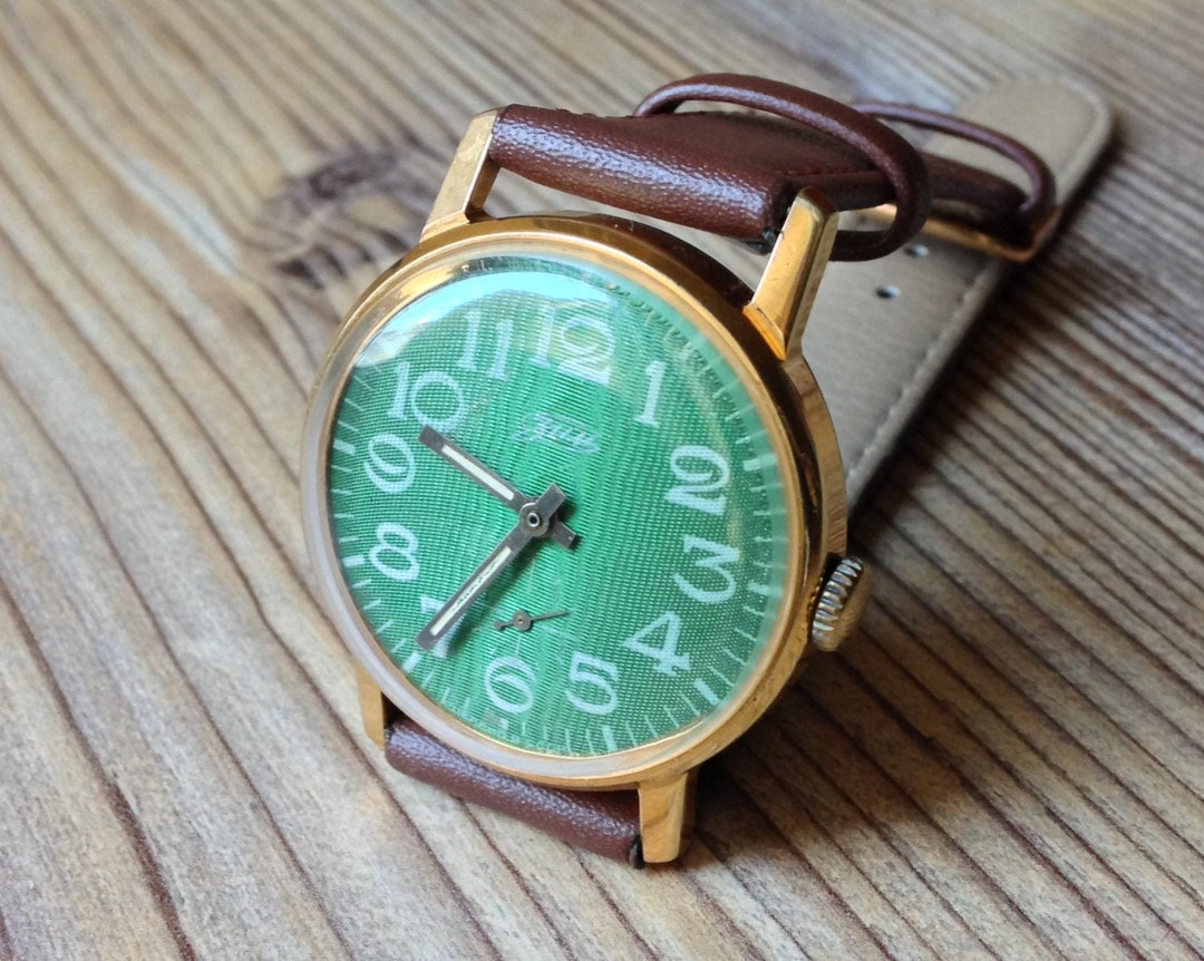 Vintage Pobeda Watch: Gold Plated Mechanical Men's Watch, USSR Made - Etsy