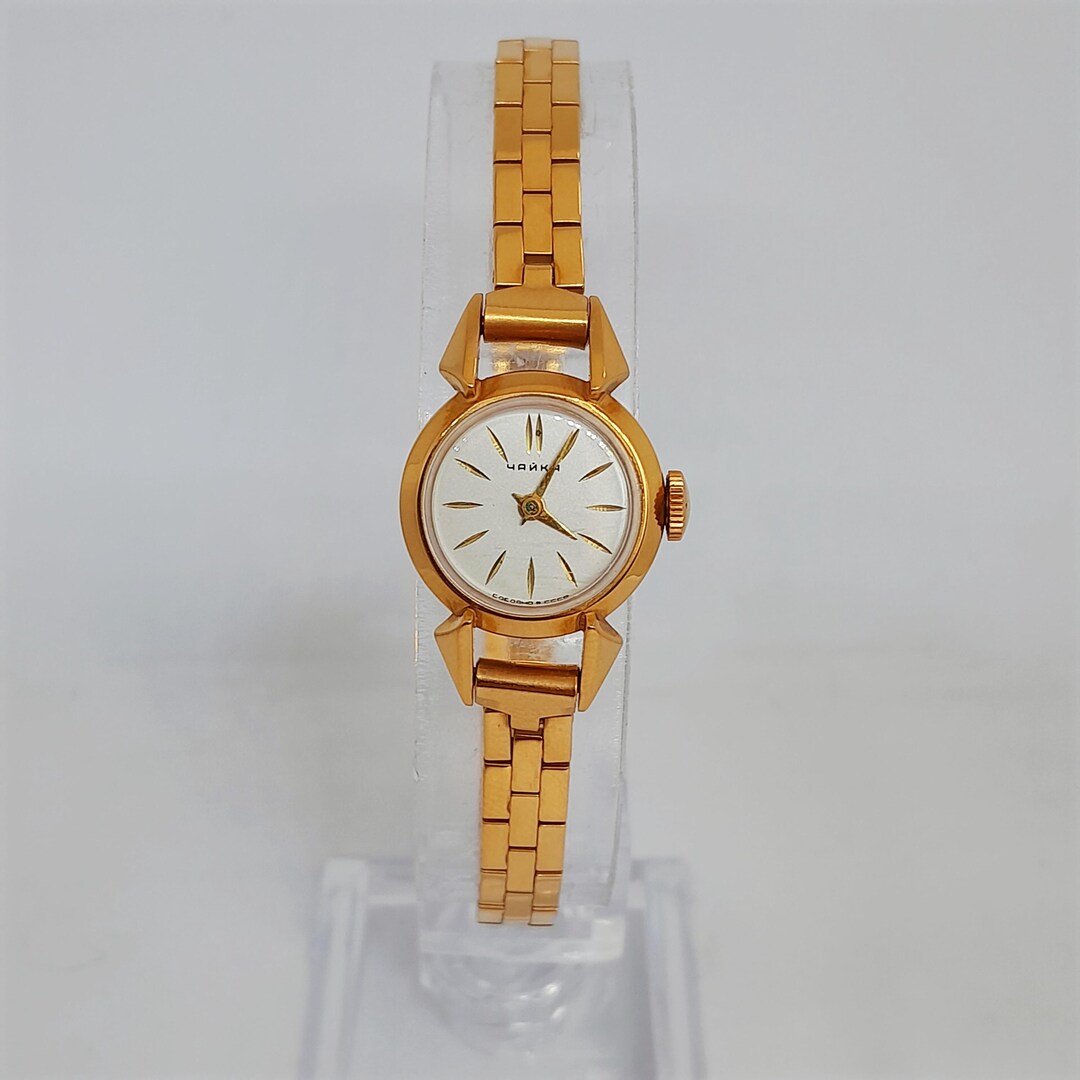 Gold Plated Watch "chaika" With Papers and Box, New Watch, USSR, 1980s ...