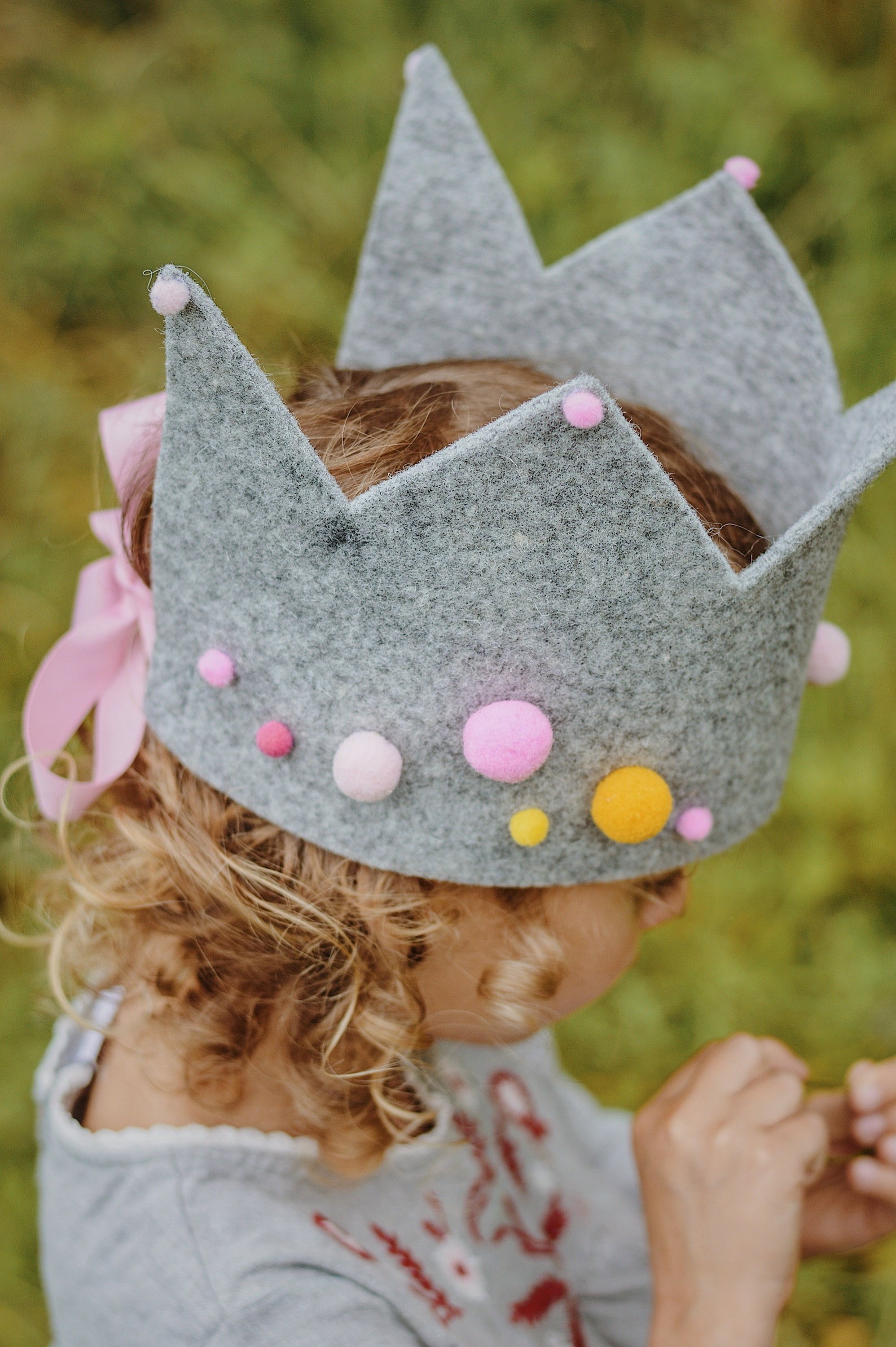 Birthday Crown Grey Felt Kids Crown Baby Dress up Crown - Etsy