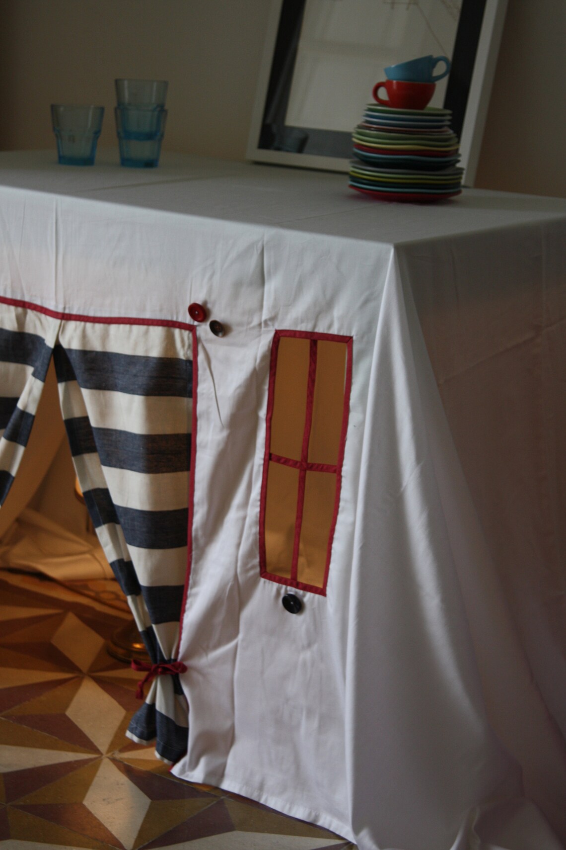 Tablecloth Play House, Table Playhouse, Table Tent, Play Tent, Outdoor ...