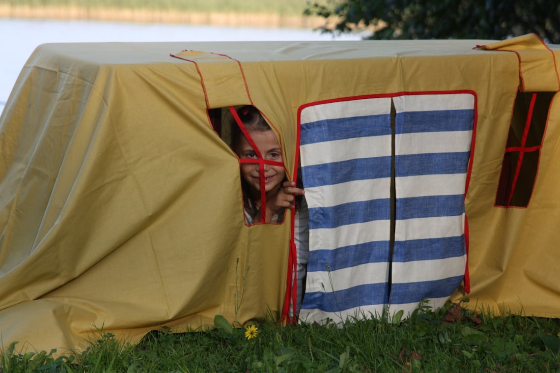 Tablecloth Playhouse, Play Tent, Party Tablecloth, Playhouse, Outdoor ...