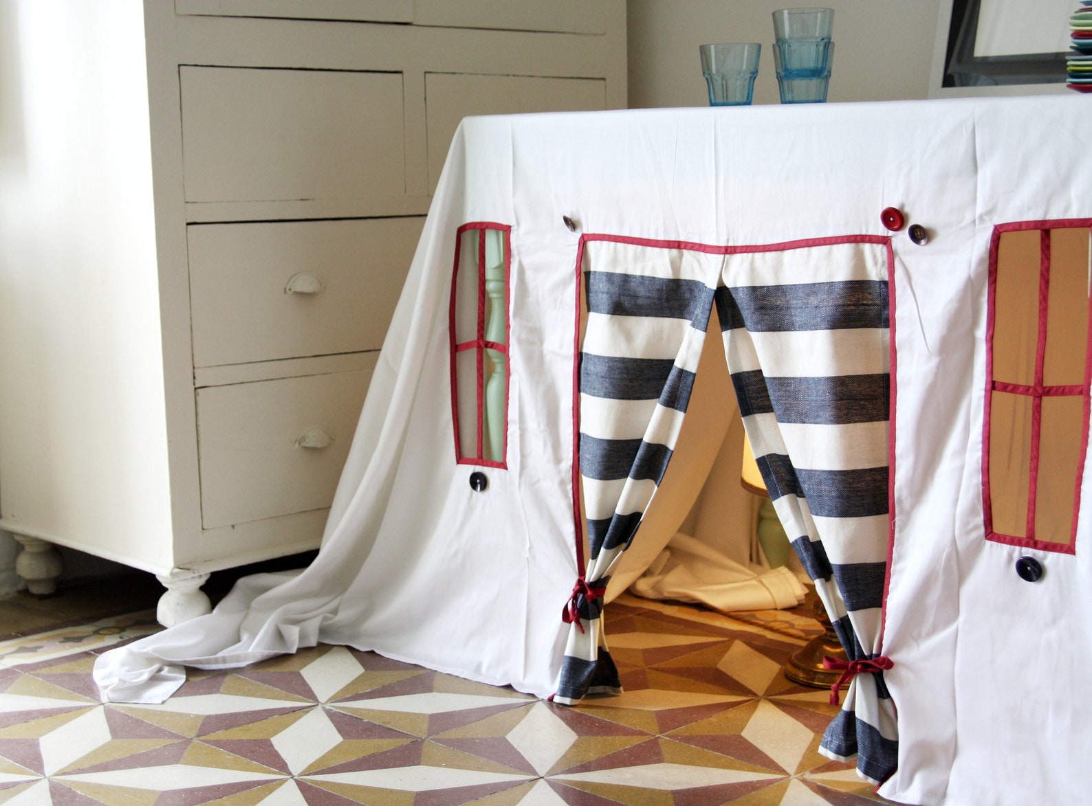 Tablecloth Play House, Table Playhouse, Table Tent, Play Tent, Outdoor ...