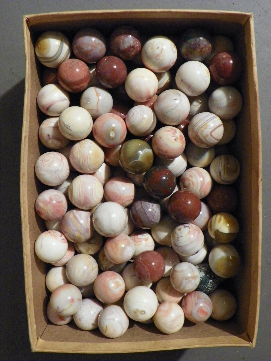 Marbles Agate and or Jasper 3 of 3/4 Inch to 7/8 Inch Natural Gemstones ...