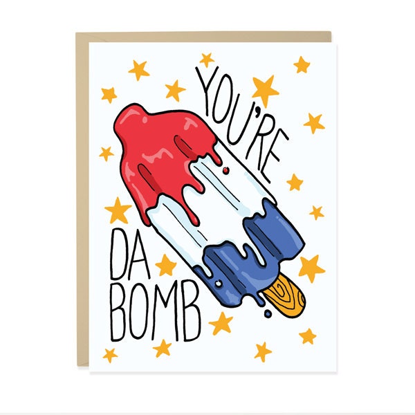 You're Da Bomb Card Bomb Pop | Etsy