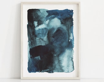 Navy watercolor | Etsy