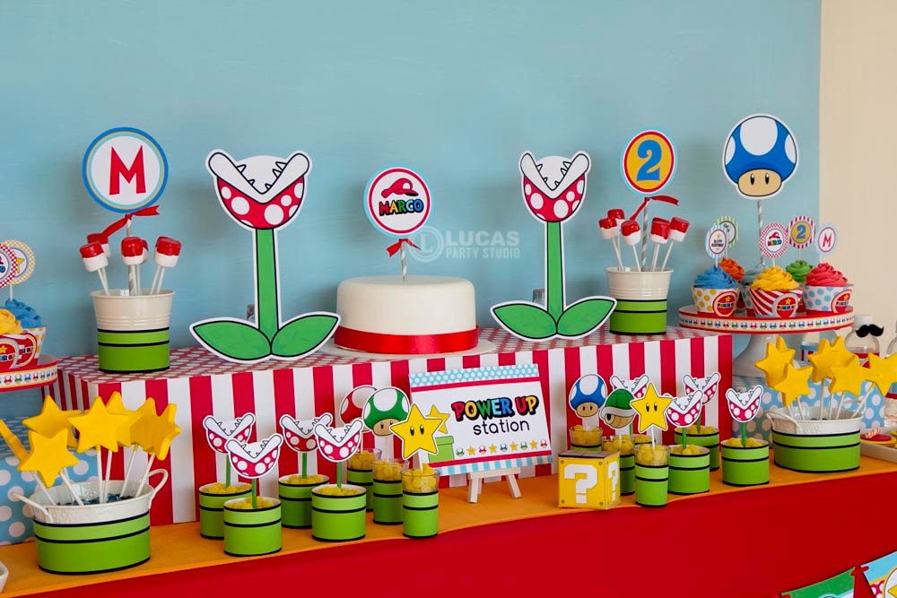 Homemade Super Mario Party Decorations