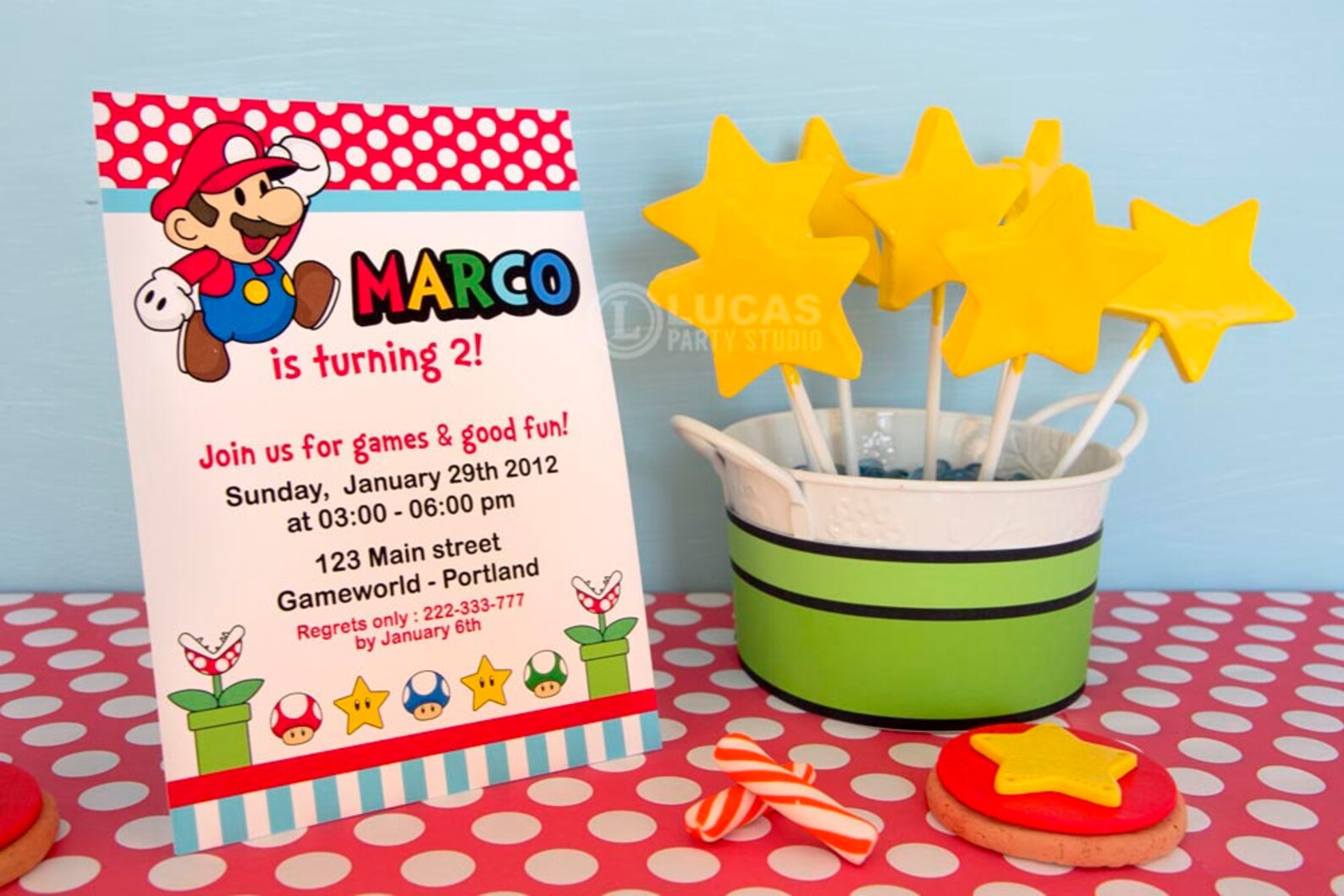 Super Mario Inspired Birthday Party Invitation Super Mario - Etsy