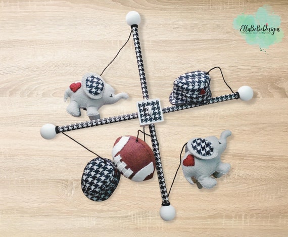 Custom Alabama Crib Mobile With Handmade Mini Houndstooth | Etsy