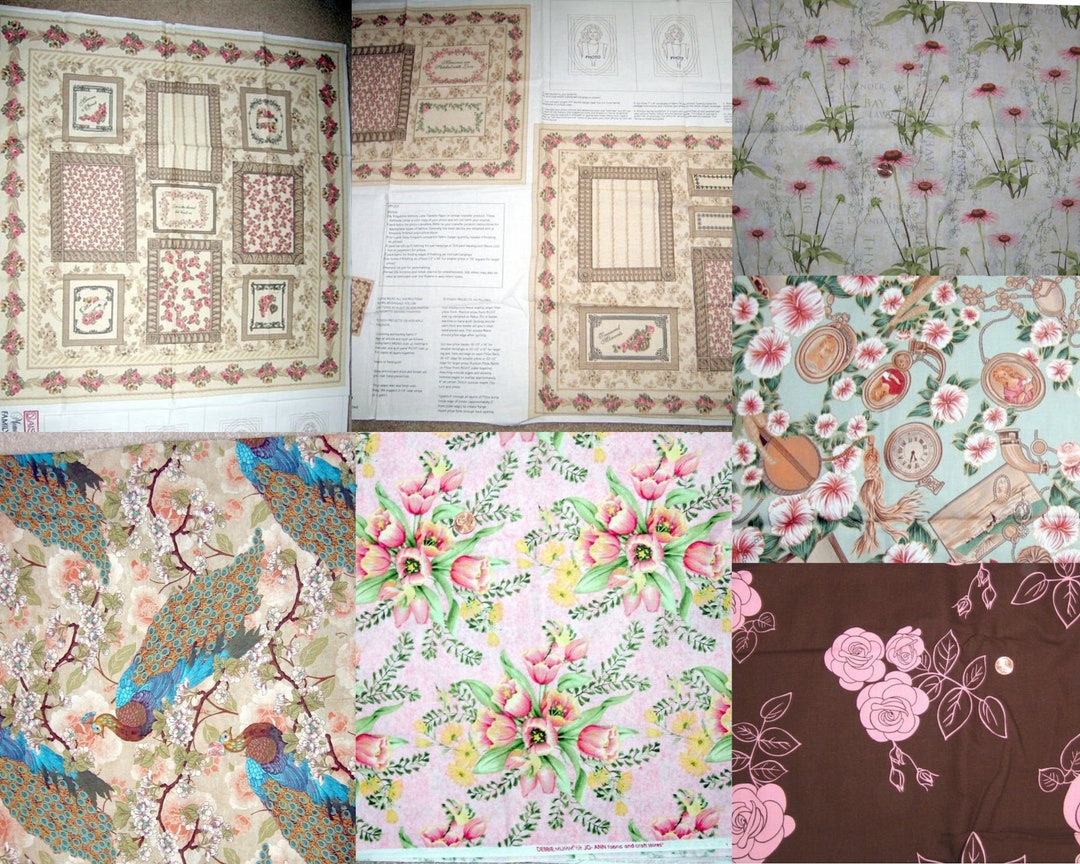 Daisy Kingdom Family Memories Picture Quilt, Pink Floral Fabric ...
