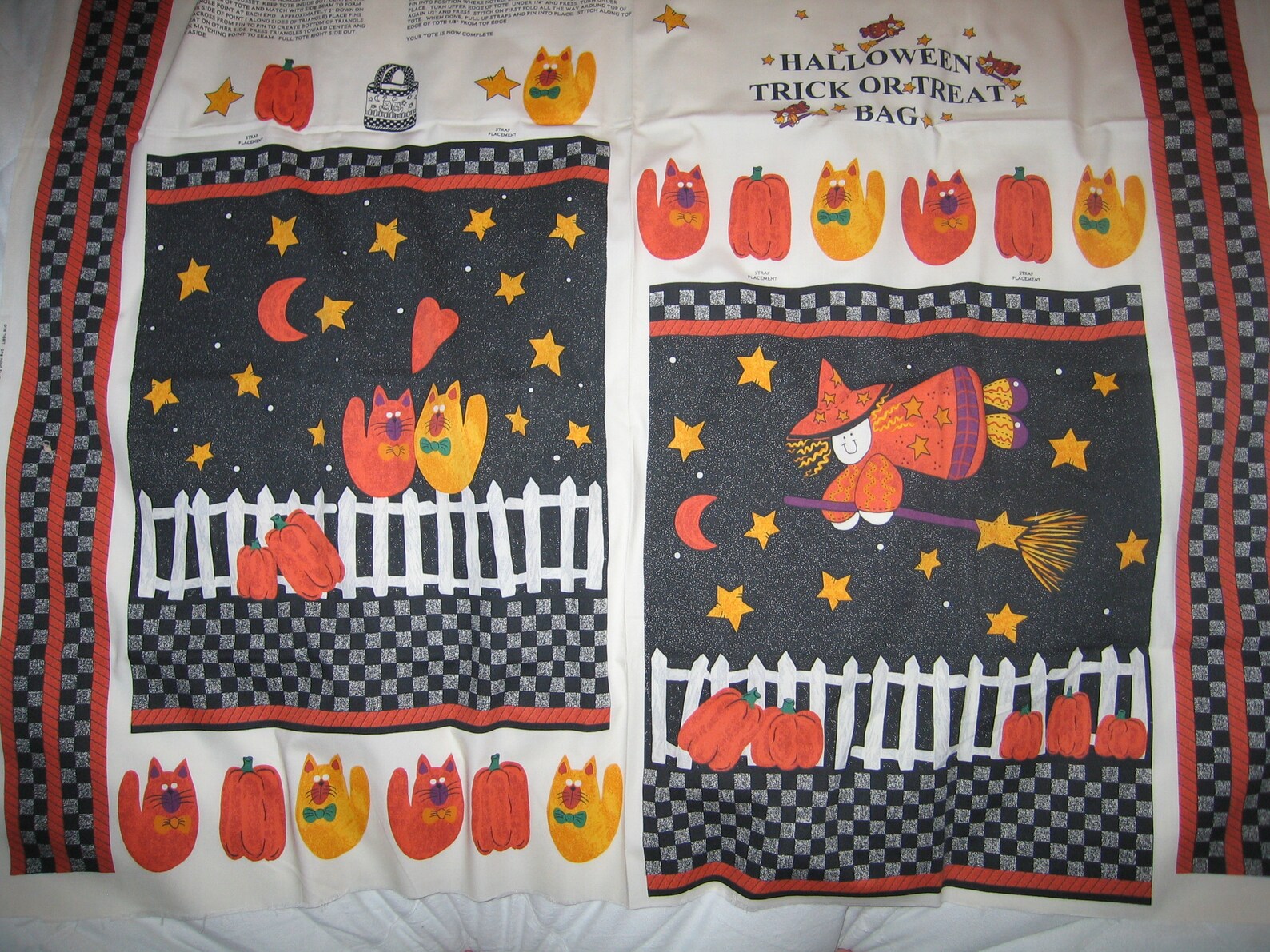 Halloween Fall Fabric Panels - Halloween Happy Haunting, Fall Scarecrow ...