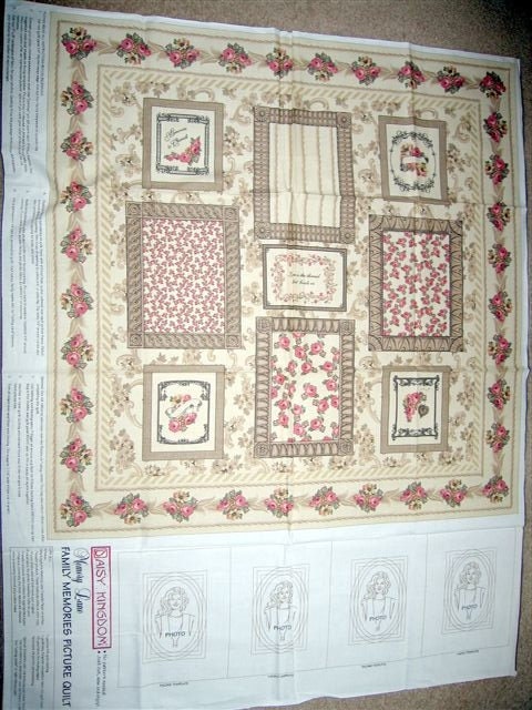 Daisy Kingdom Family Memories Picture Quilt, Pink Floral Fabric ...