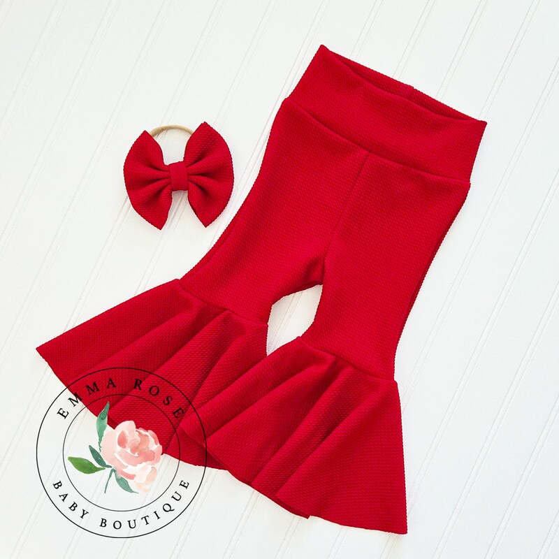 Baby Bell Bottoms With Bow - Etsy