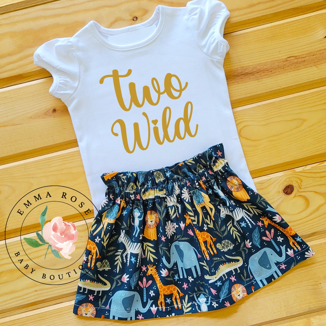 Two Wild Safari Birthday Outfit Two Wild Outfit Jungle - Etsy