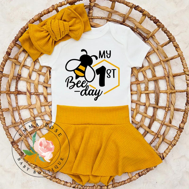 Bumble Bee First Birthday Outfit - Etsy