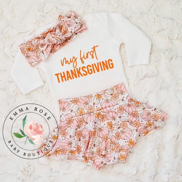 Baby Girl Thanksgiving Shirt - Etsy