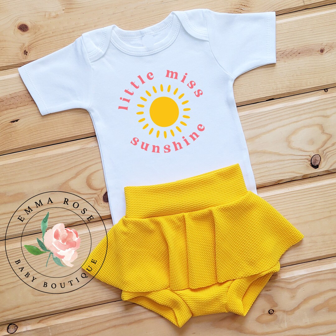 Baby Girl Sunshine First Birthday Outfit Little Miss Sunshine - Etsy