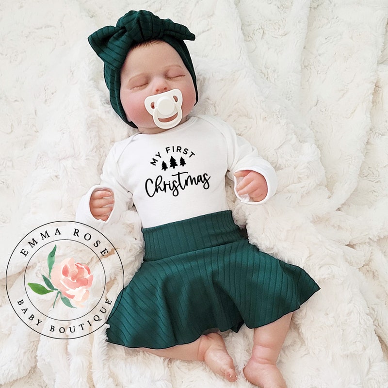Baby Girl First Christmas Outfit - Etsy