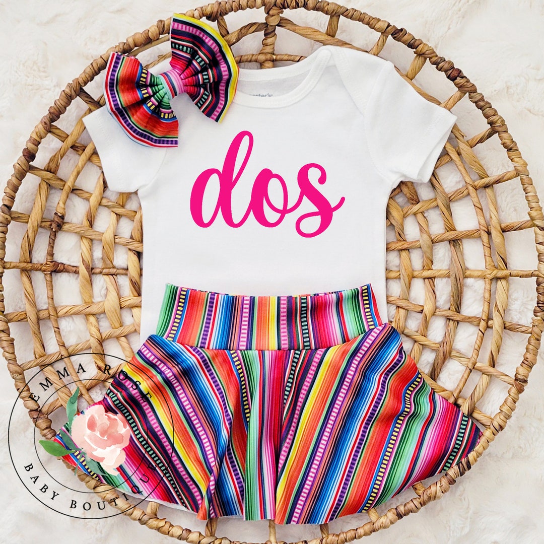 Mexican Fiesta Dos 2nd Birthday Outfit Girl, Fiesta Birthday Outfit ...