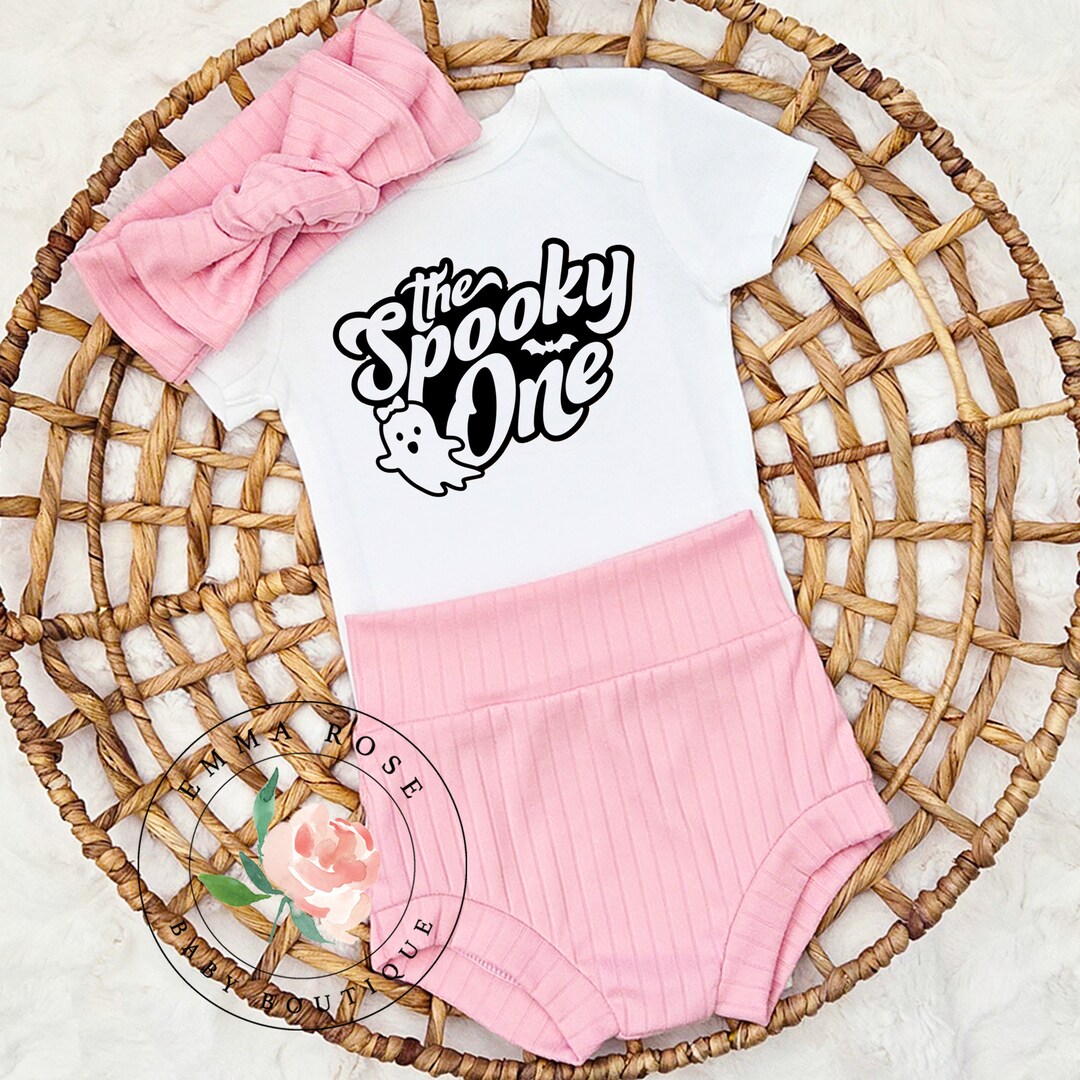 Spooky One First Birthday Outfit Girl, Pink Spooky Halloween 1st Birthday Outfit, Spooky One ...