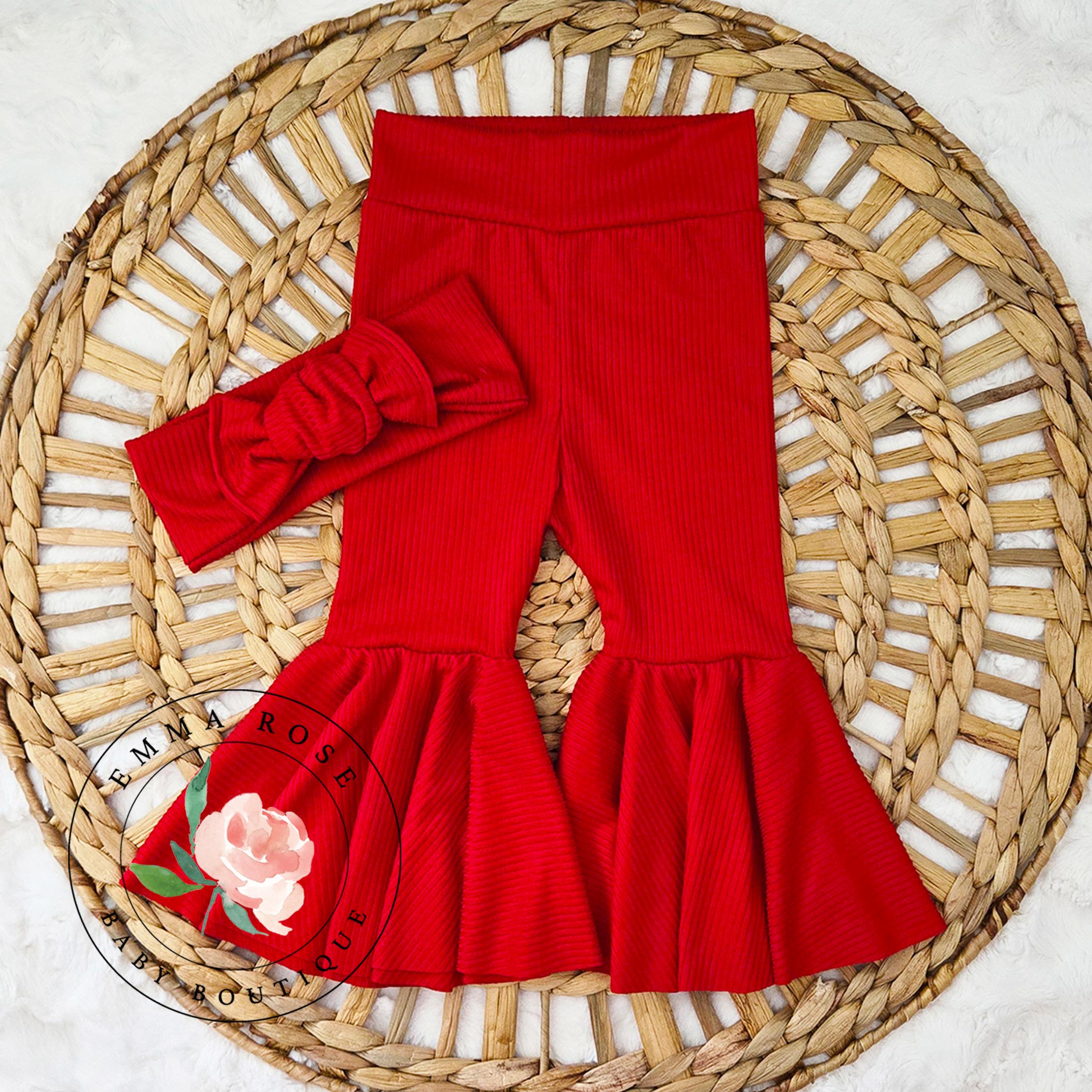 Baby Girl Candy Cane Cutie Outfit, First Christmas Outfit, Red Bell ...