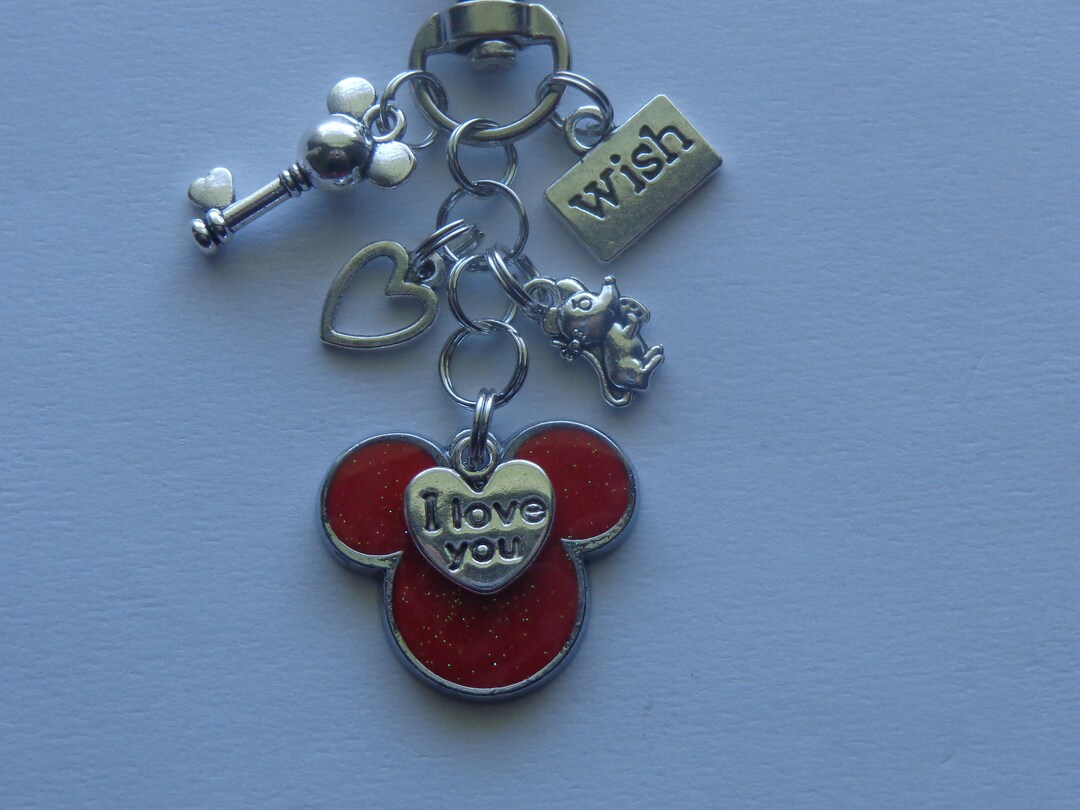 Minnie Mickey Mouse Key Chain, Zipper Pull, Bag Clip on Charm. - Etsy