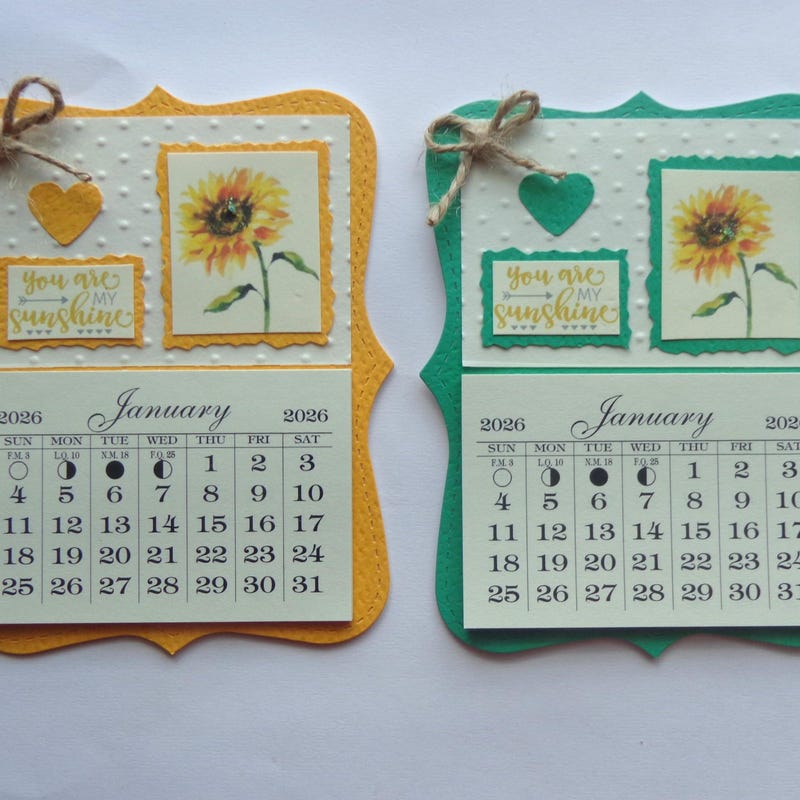 Sunflower Wall Calendars - Etsy