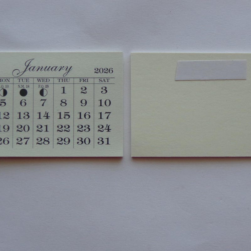 Mini 2026 Calendars - Etsy