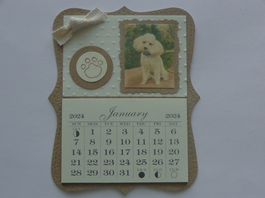 Puddle Dog Dog Paw Print Puddle 2024 Magnetic Mini Monthly - Etsy