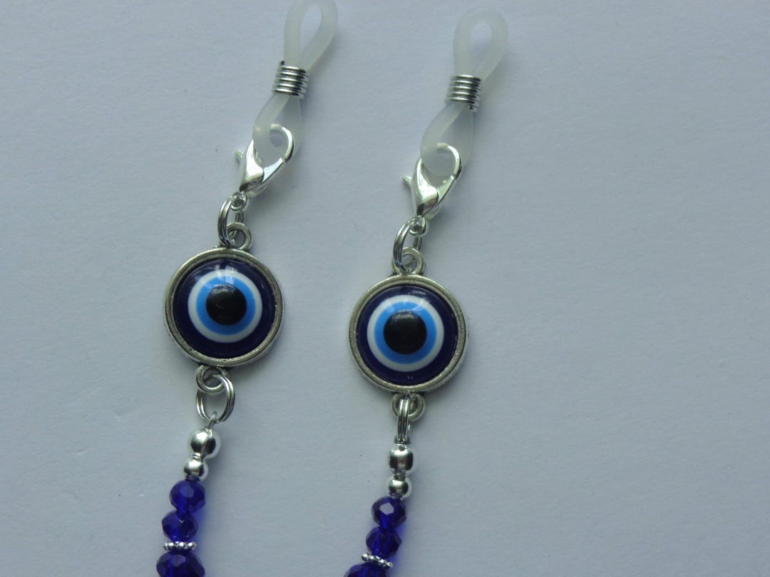 Evil Eye Protection, Nazar, Cobalt Blue Crystal Beads, Glass Seed Beads ...