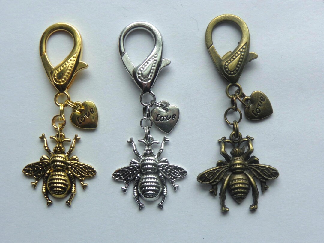 Bee, Honeybee, Bumblebee Key Chain, Bag Charm. - Etsy