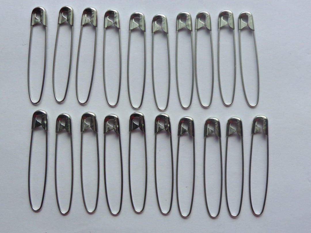 No Coil Large Safety Pins: Set of 16 Coil-less, 2.25", Markers, Fabric ...