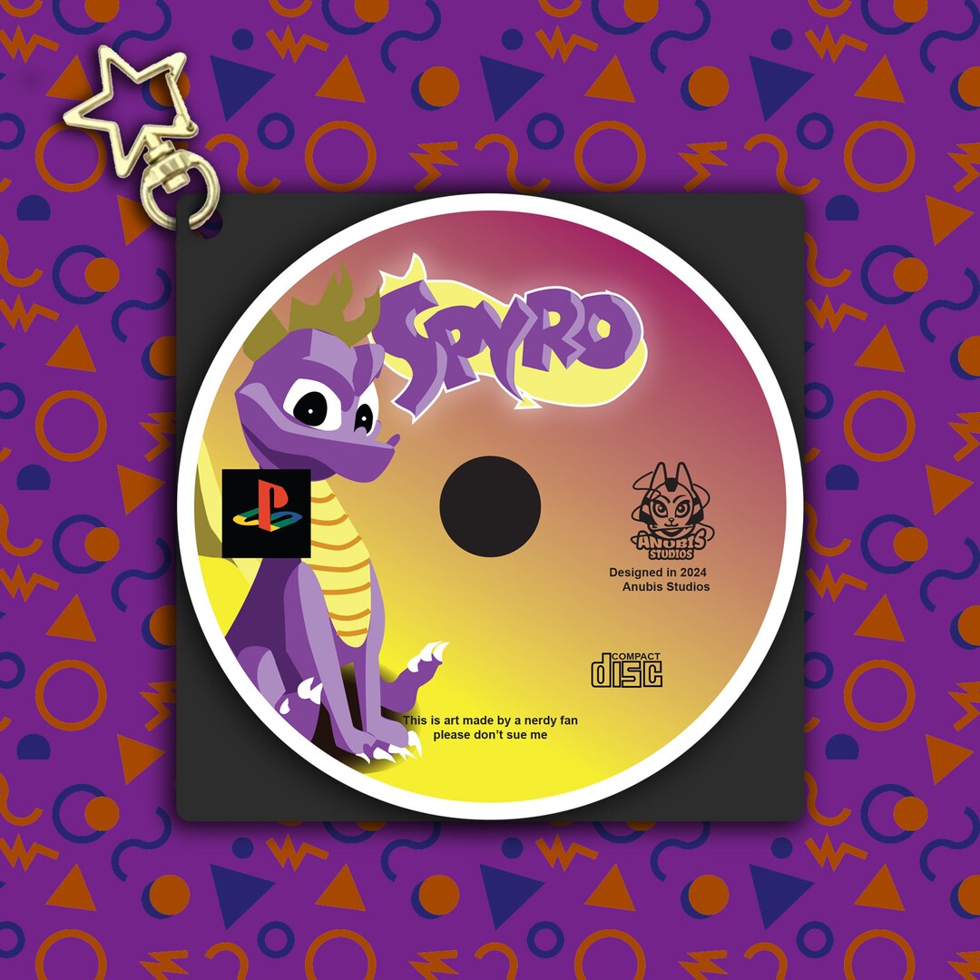 Spyro Disc Spinning Keychain - Etsy