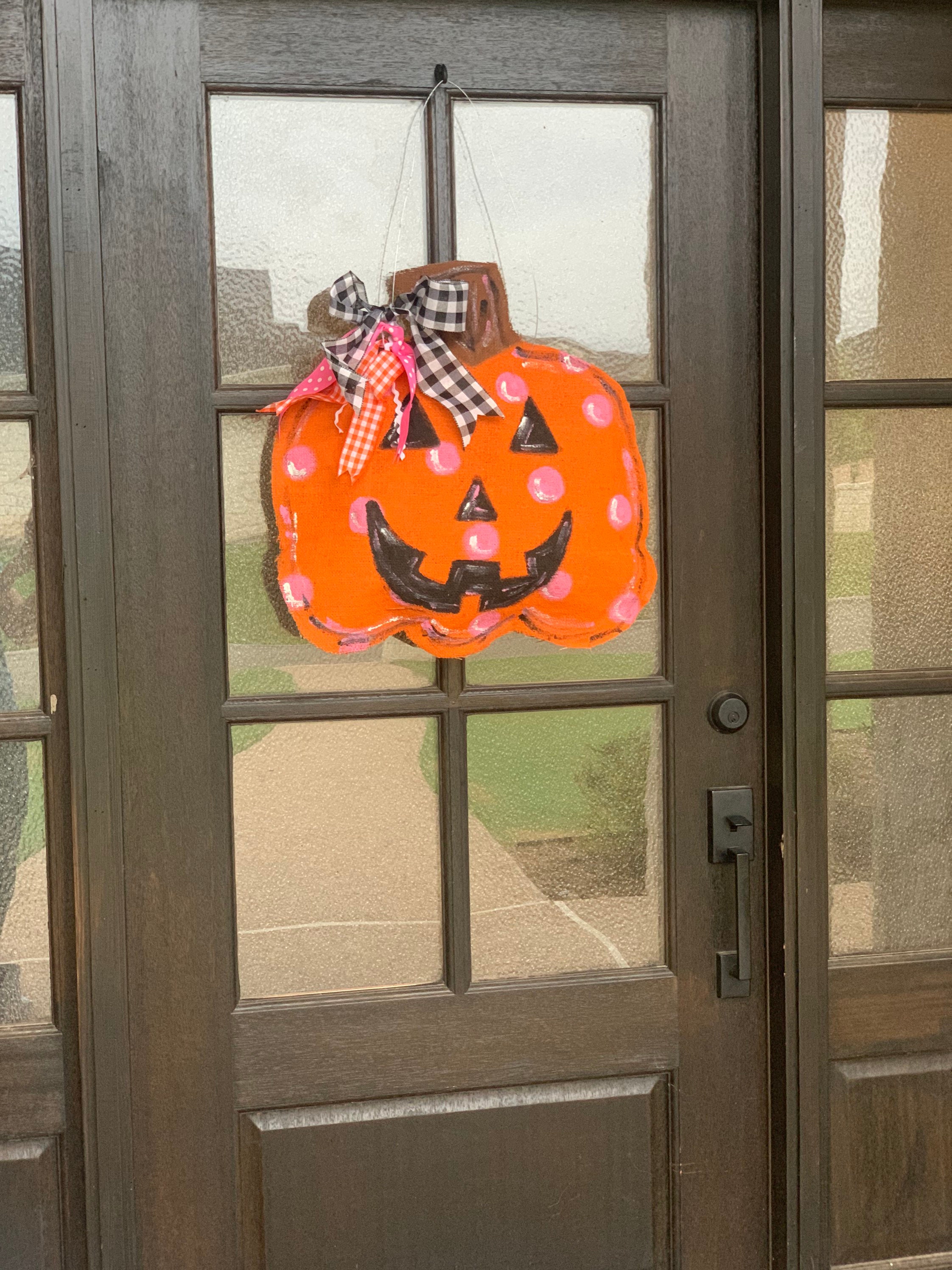 Happy Jack O Lantern Door Hanger - Etsy