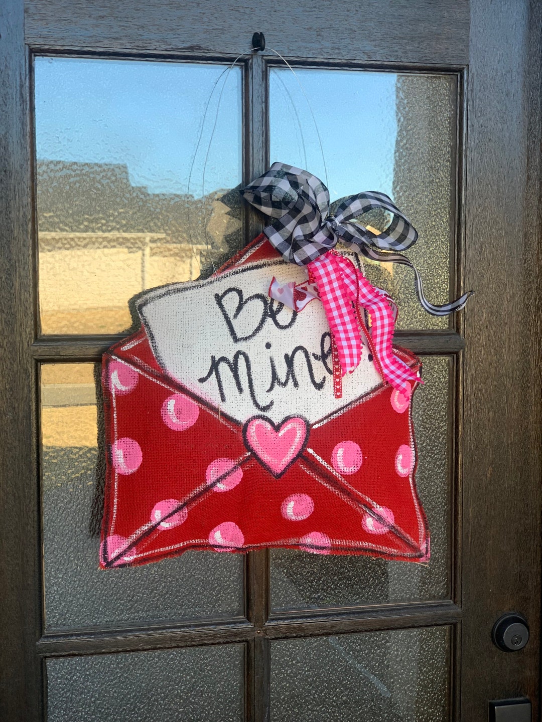 Valentine Envelope Burlap Door Hanger - Etsy