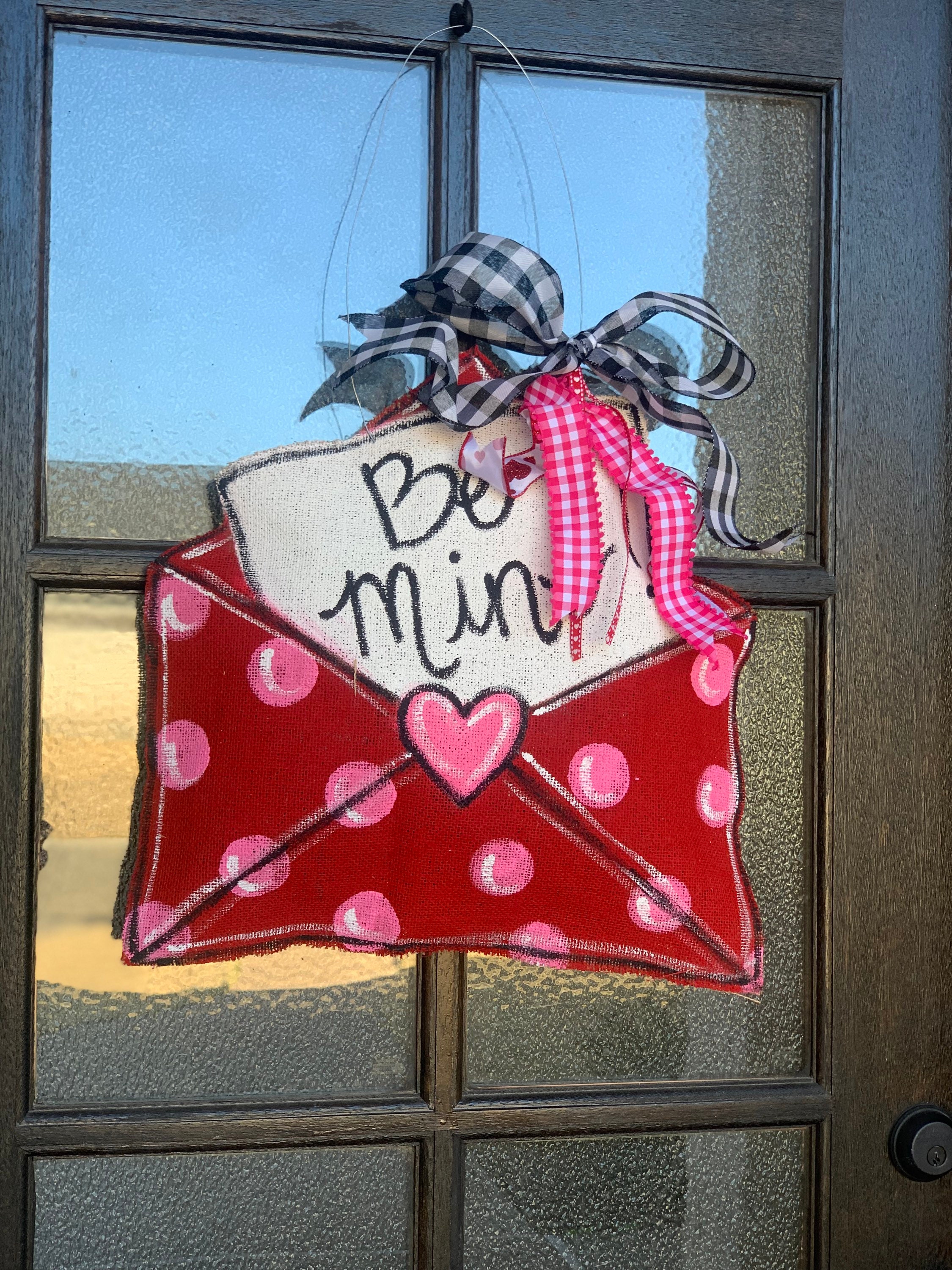 Valentine Envelope Burlap Door Hanger - Etsy