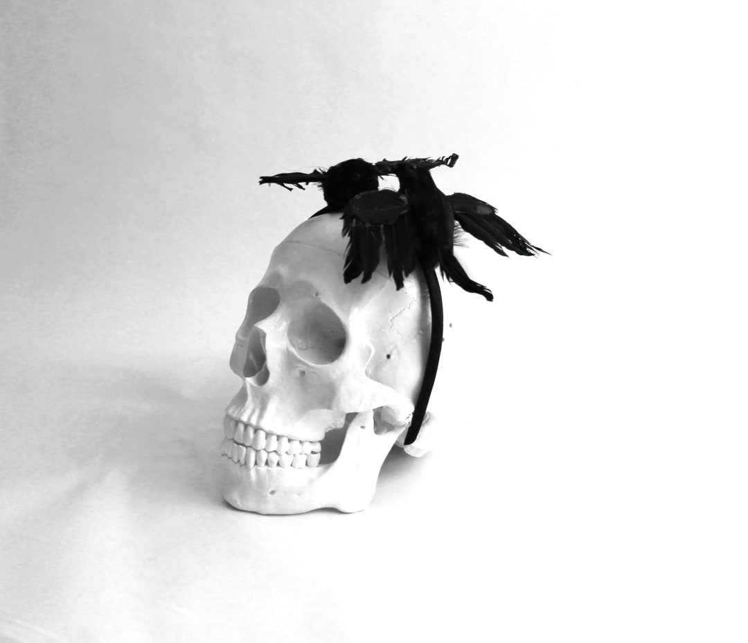 Two Crows, Black Crow Headband, Gothic Headpiece, Raven Fascinator ...