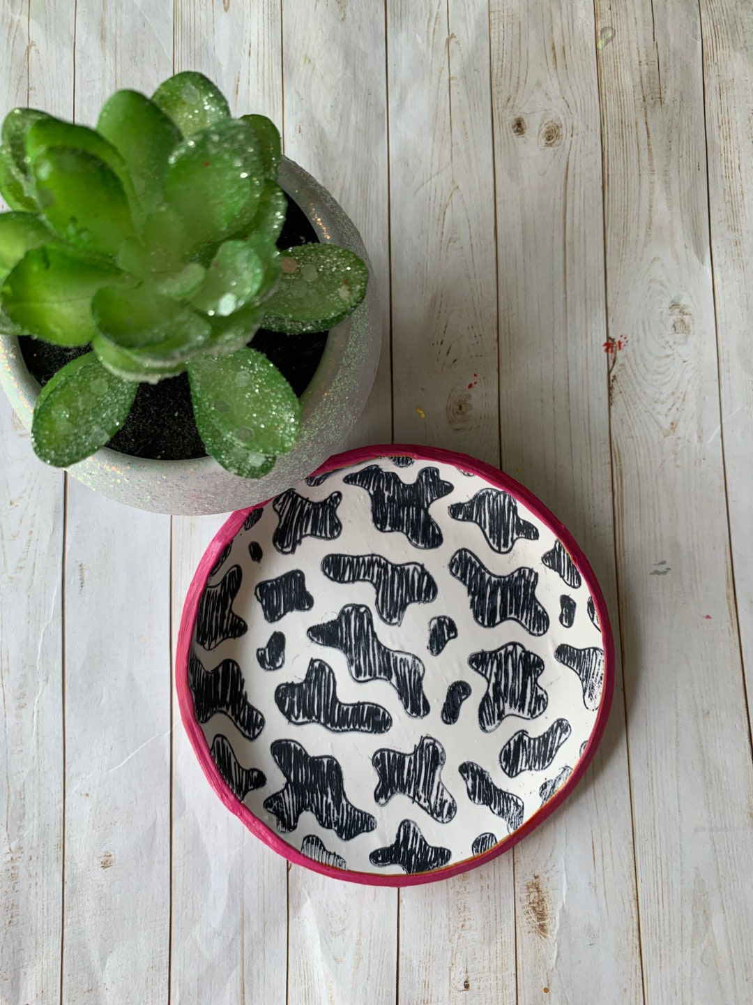 Cow Print Ring Dish, Cow Print Dish, Gift for Couples, Gift for Bride ...