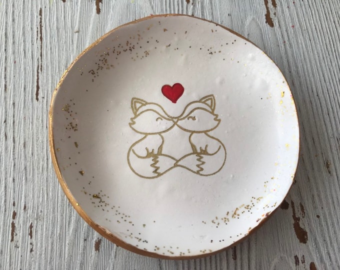 Fox Ring Dish Fox Gifts Wedding Fox Jewelry Dish Fox - Etsy