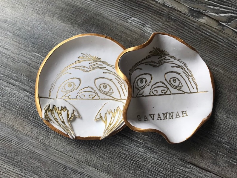 Sloth Ring Dish Personalized Sloth Gift Sloth Home Decor - Etsy