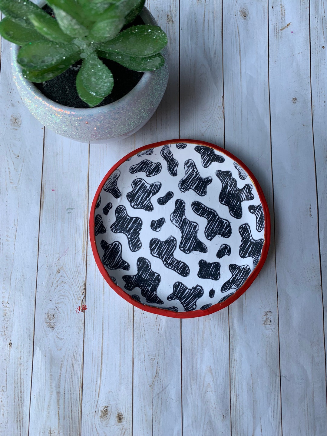 Cow Print Ring Dish, Cow Print Dish, Gift for Couples, Gift for Bride ...