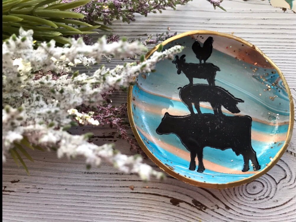 Cow Ring Dish Farmhouse Ring Dish Pig Ring Dish Cow Gifts | Etsy